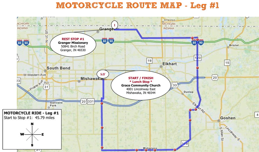 Annual Motorcycle & Bicycle Ride Maps | Help With Love